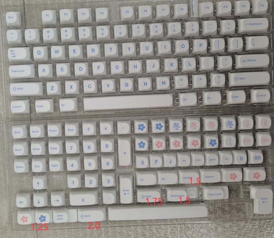 142 Keys GMK Fuyu Keycaps MA Profile PBT Dye Subli... – Vicedeal
