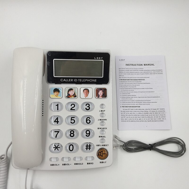 FSK/DTMF Caller ID Handfree Corder Telephone Fixe ... – Grandado