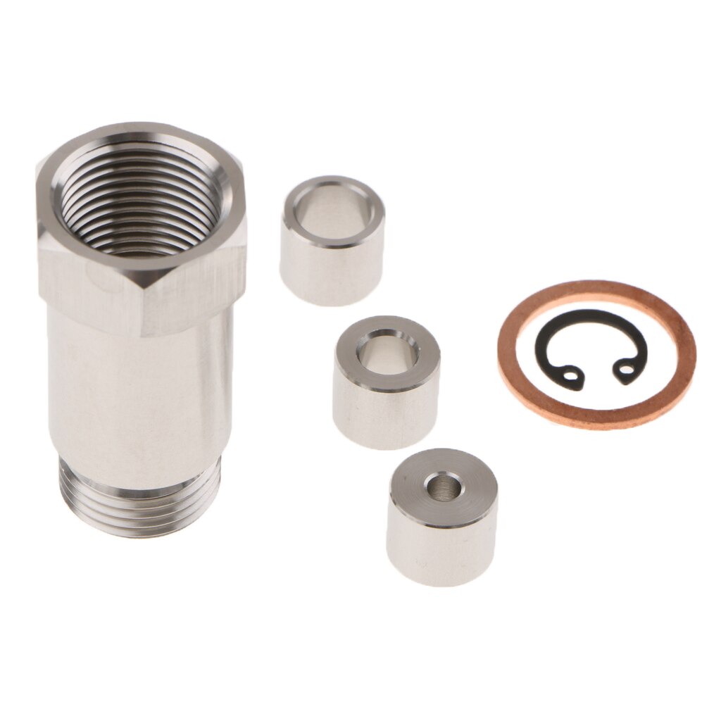 1 Set Stainless Steel M18x1.5mm O2 Oxygen Sensor Bung Extension Adapter ...