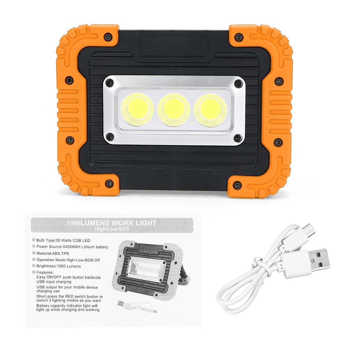 Usb / Battery 380W COB Work Lamp LED Portable Lant... – Vicedeal