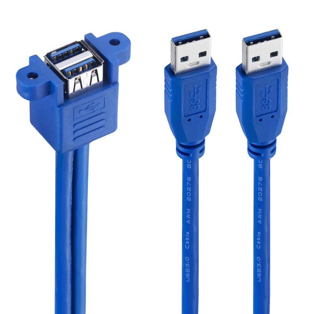 Bochara USB 3.0 Extension Cable Dual USB3.0 Male t... – Vicedeal
