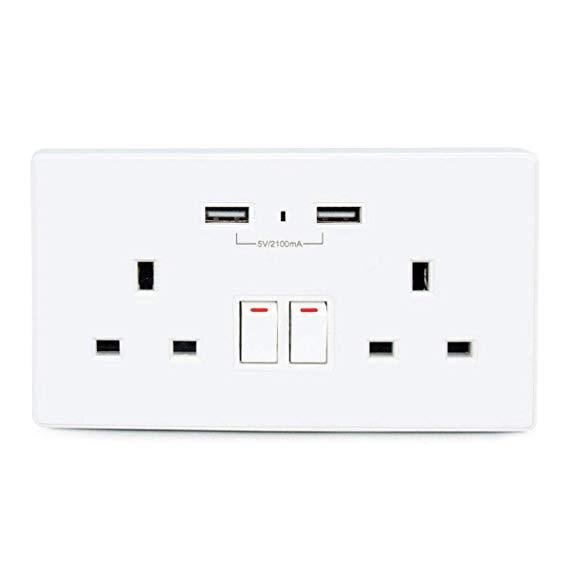 UK Smart WiFi Wall Socket With USB Socket Charger/... – Vicedeal