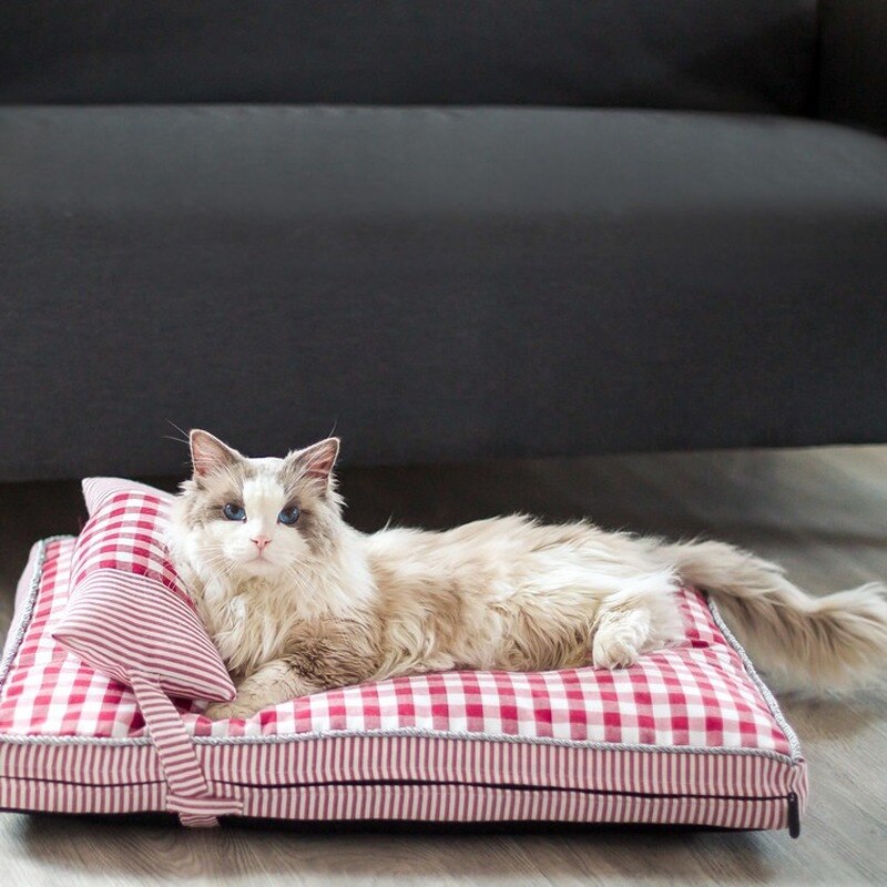 Deep Sleep Cat Bed Four Seasons Available Soft Bre... – Grandado