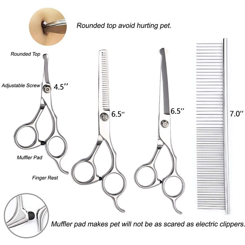 6 stk/sett kjæledyrpleiesaks for små hunder katteh... – Vicedeal