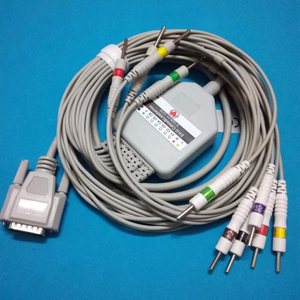 Compatible COMEN 15pin connector EKG cable 10 lead... – Grandado