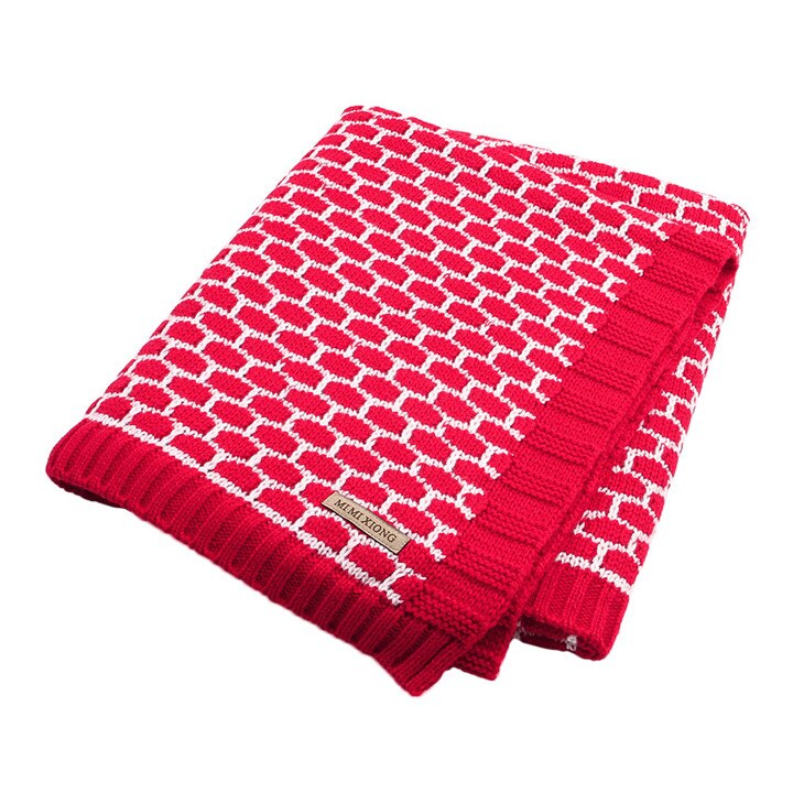Newborn Baby Blanket Infant Cotton Knitted Crochet... – Grandado Newborn Baby Blanket Infant Cotton Knitted Crochet... – Grandado