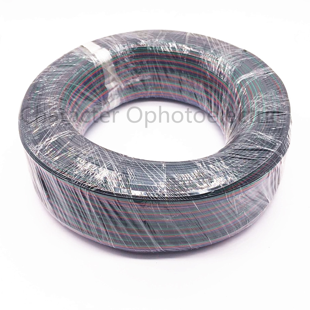 2m 5m 10M 20m 50m 4 Pins RGB + Zwarte Draad Connec... – Vicedeal