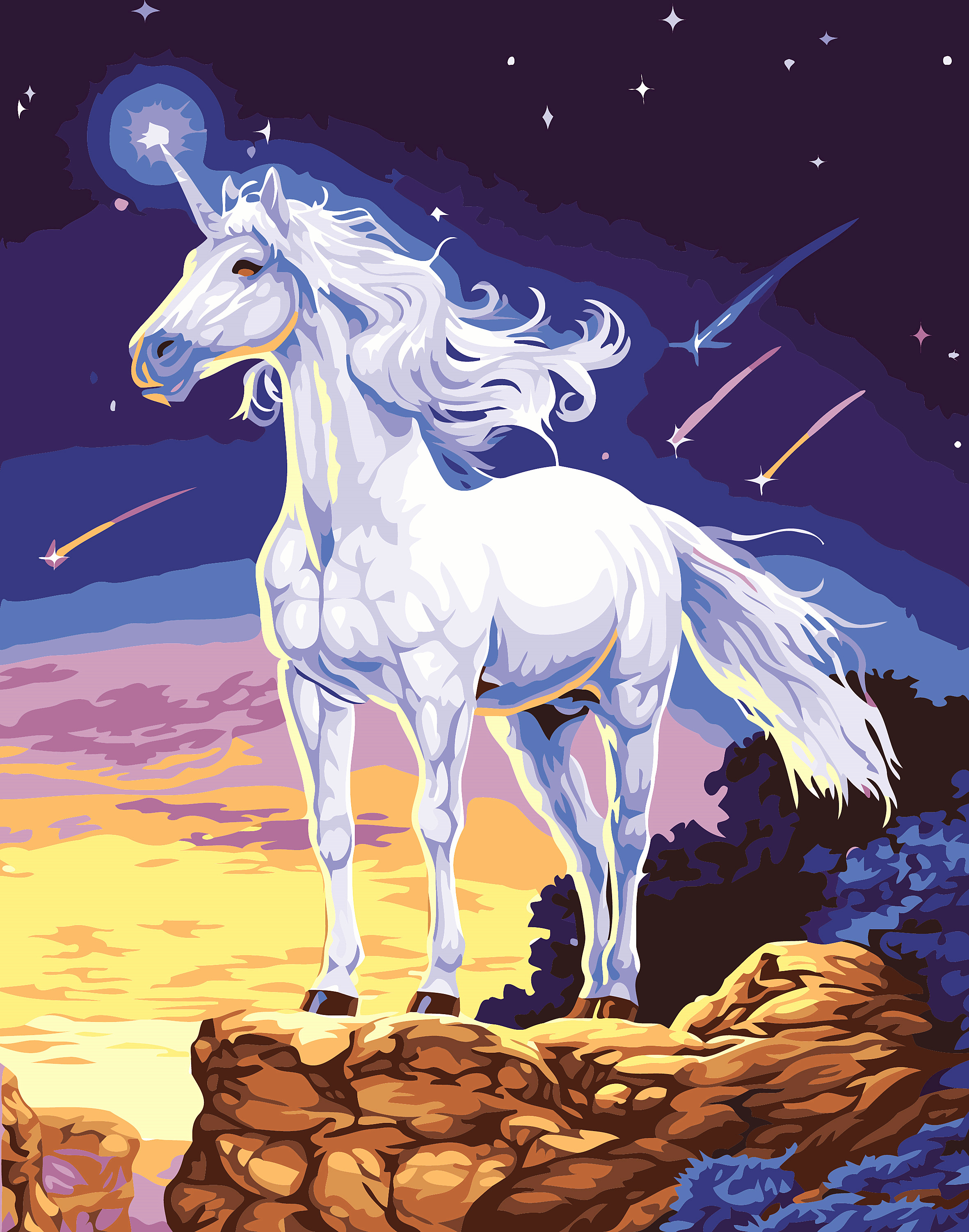 Running horse animal pictures digital painting by ... – Grandado