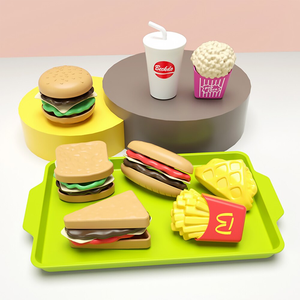 9Pcs Children's Girl Simulation Food Toys Kids... – Grandado