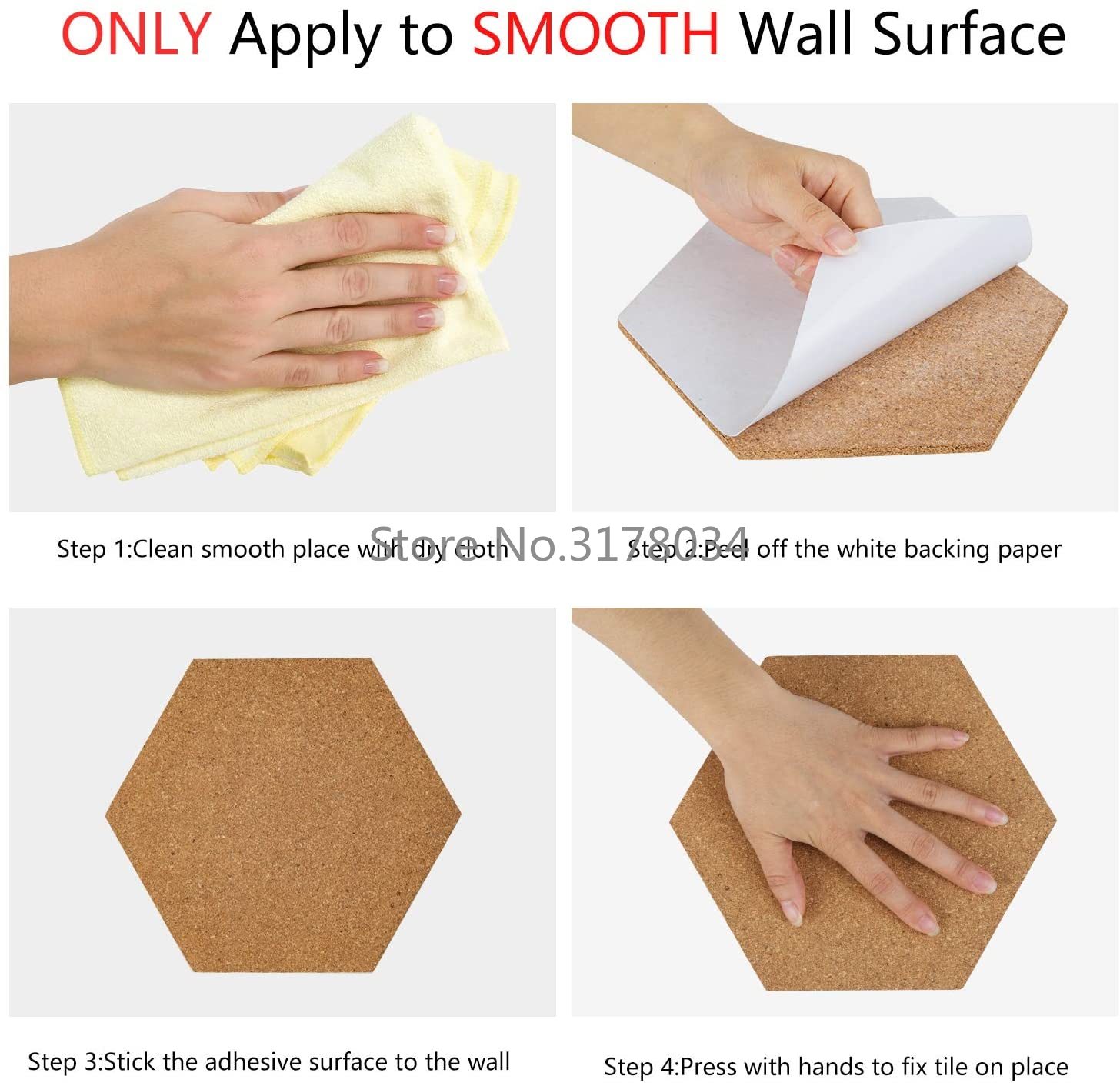 Itseliimautuva korkkilevy laatat toimisto koti puu... – Grandado