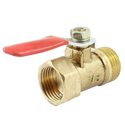 16mm 3/8" PT Male Thread M/F Full Port Red Lever H... – Grandado