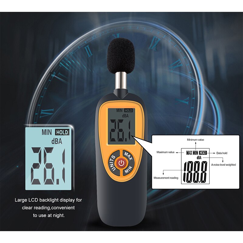 Digital Sound Level Meter Bereik 30-130dB (EEN) No... – Vicedeal