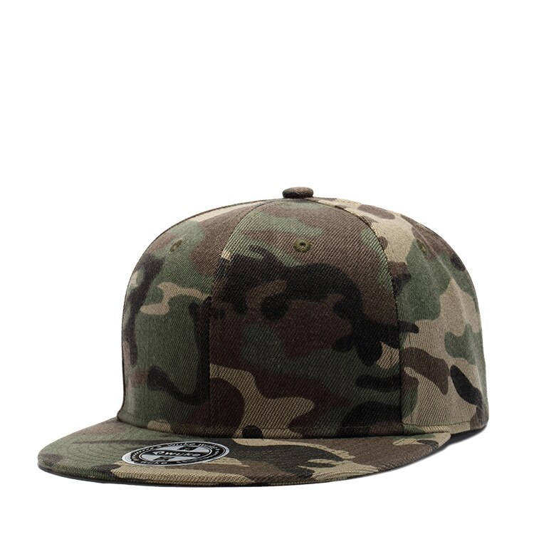 Men Camouflage Hip Hop Cap Flat Brim Cotton Gorros – Grandado
