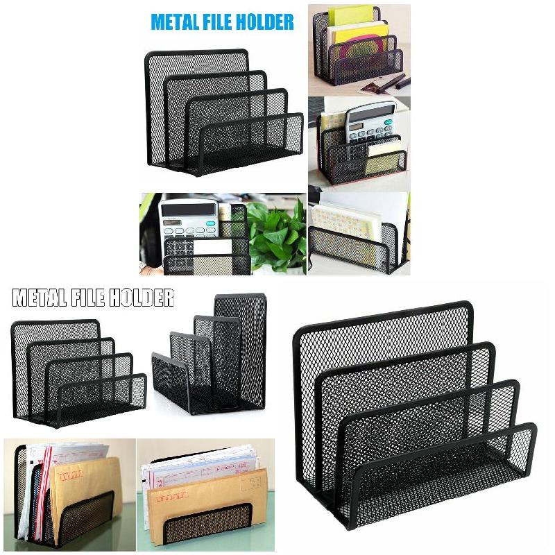 Black Mesh Letter Sorter Mail Document Tray Desk O... – Grandado