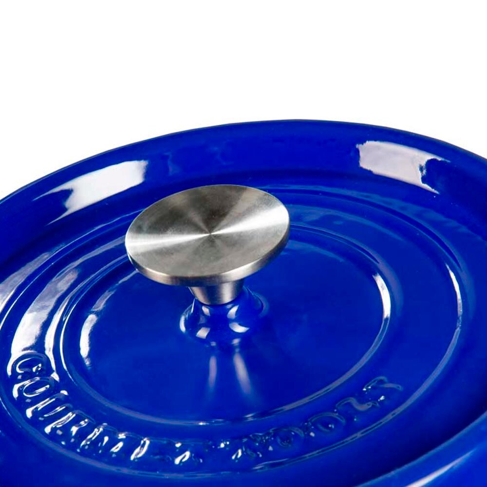 Gietijzer Cocotte. Ronde Blauwe Pot, Ideaal Slow C... – Grandado