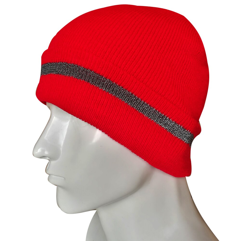 Winter Hi-Viz Knitted Hat Reflective Beanie For Me... – Grandado