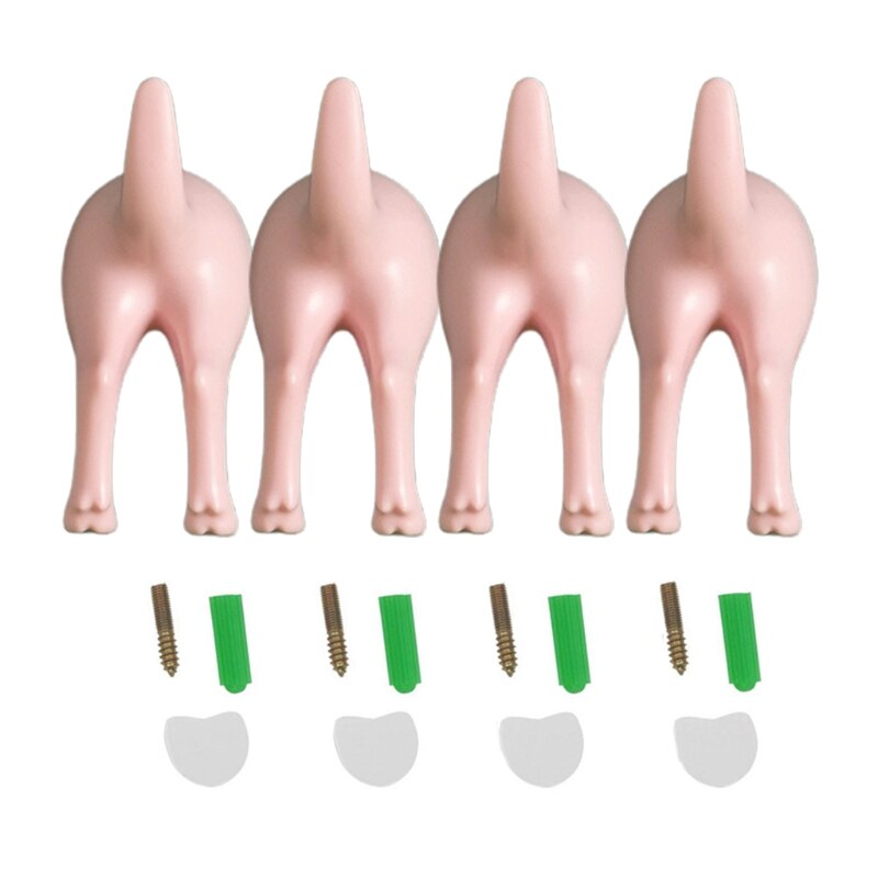 4Pcs Nordic Style Cute Plastic Dog Tail Hooks with... – Vicedeal