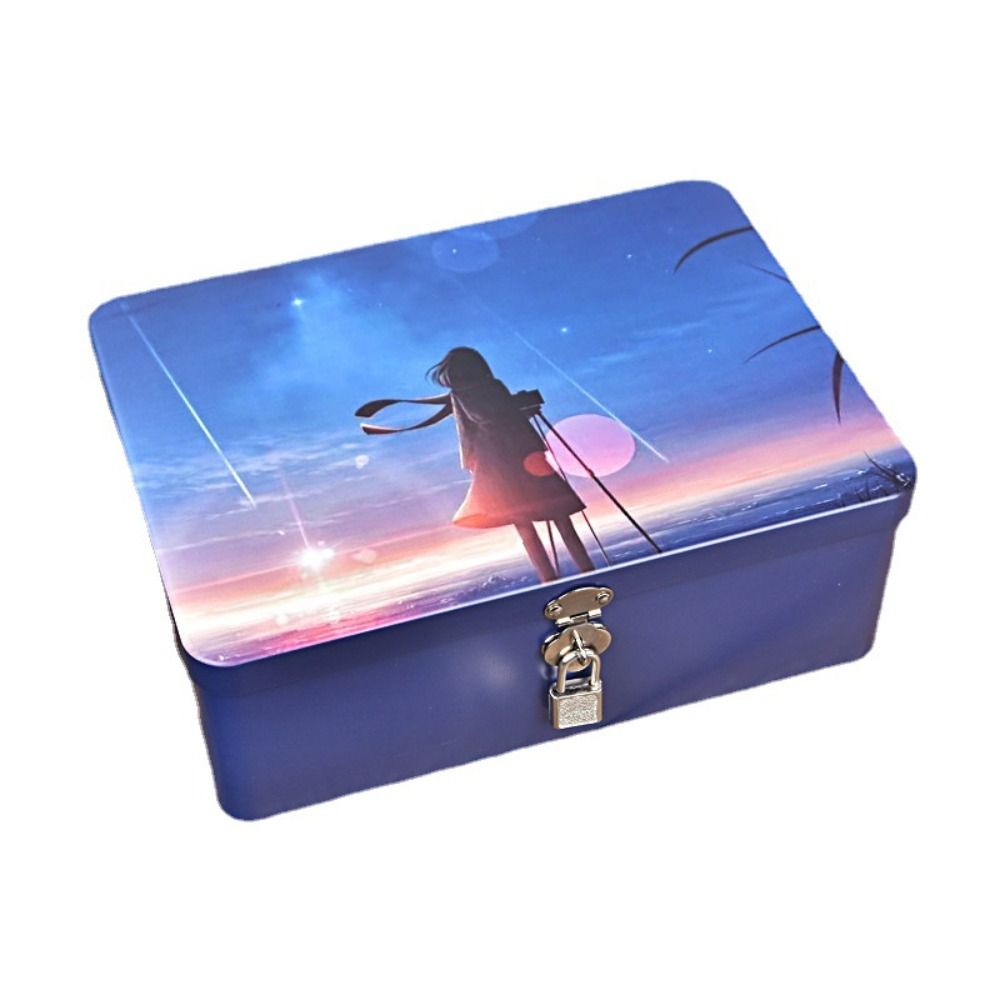 Convenient Vintage Tinplate Box with Lock Key Hous... – Vicedeal