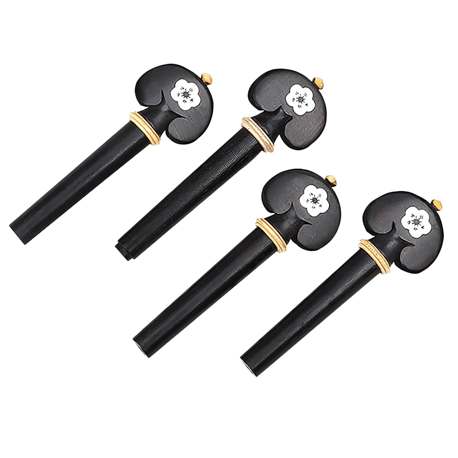 4x Ebony 3/4 4/4 Violin Tuning Pegs Black Violin A... – Vicedeal