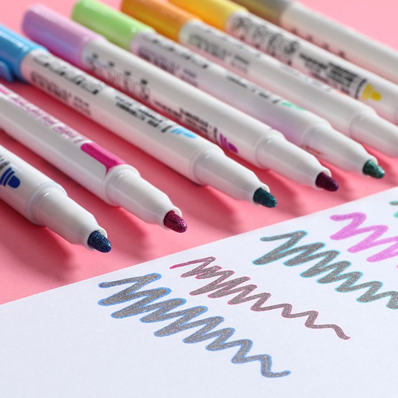 8Pcs Colorful Marker Pen Drawing Double Line Outli... – Grandado