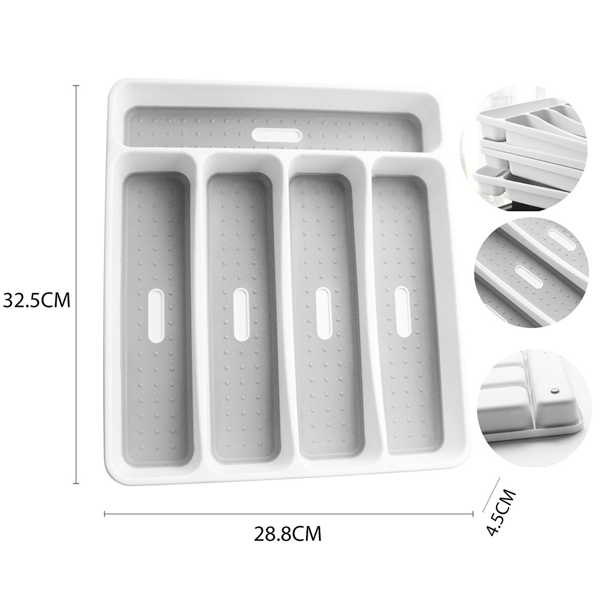Plastic Cutlery Tray Kitchen Drawer Organizer Sepa... – Grandado