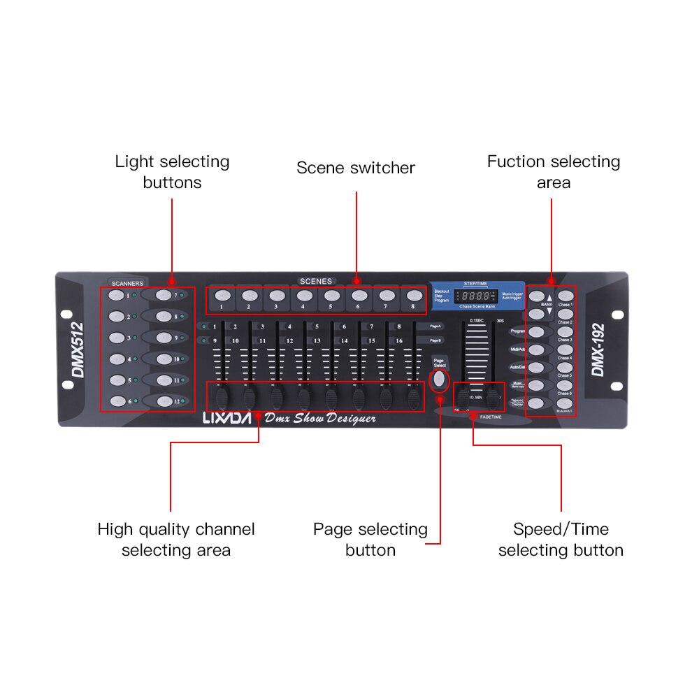 DJ Disco Light Controller 192 Channels DMX512 Cont... – Grandado