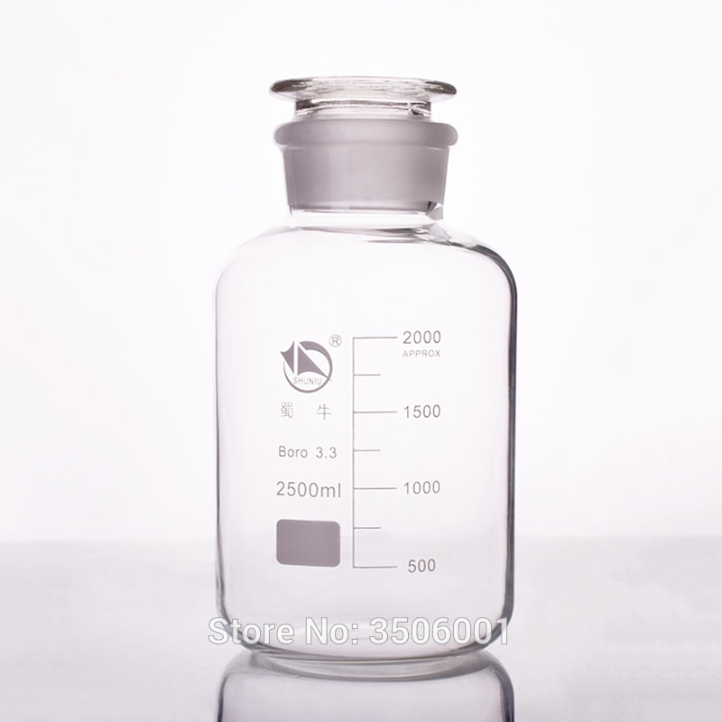 Reagent bottle,Wide mouth,Clear,Boro. 3.3 glass,Ca... – Vicedeal