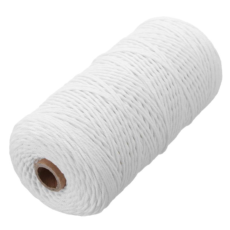 1Mm X 400M Beige Wit Katoen Gevlochten Touw Touw C... – Grandado