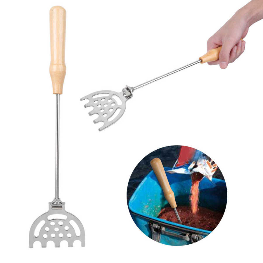 Stainless Steel Shrimp Bait Shovel Mini Wooden Han... – Grandado