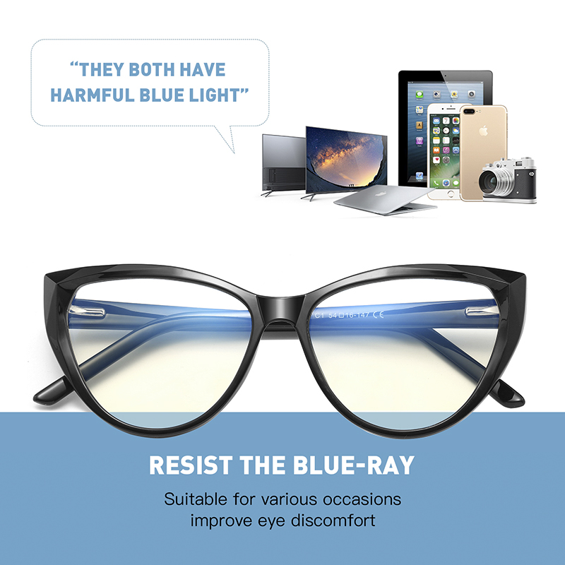 AOFLY BRAND Anti Blue Light Glasses Female Cat Eye... – Vicedeal