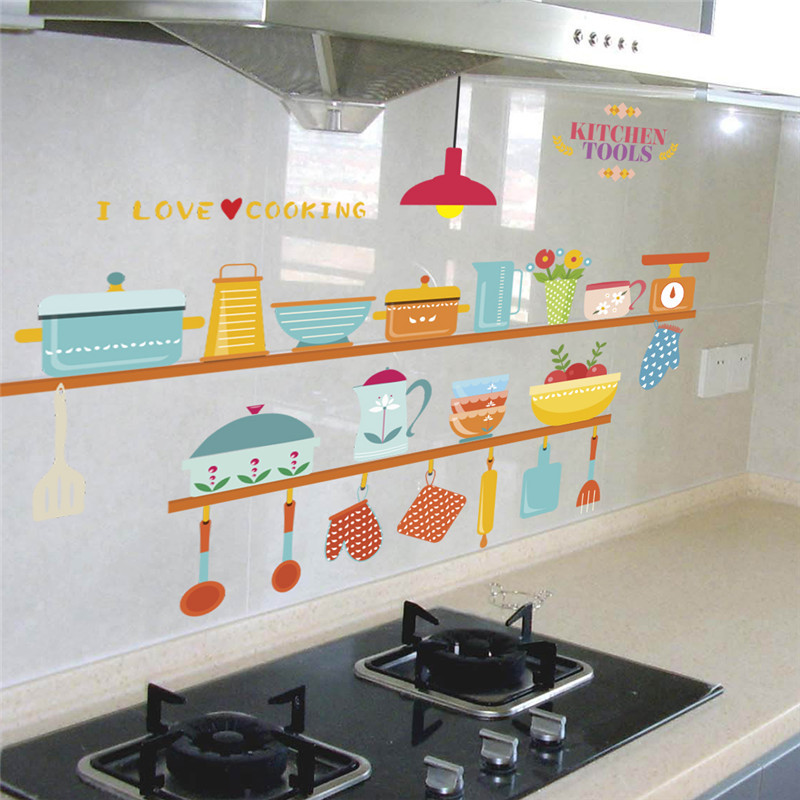 3d vivid kitchen Tools decoration light wall stick... – Grandado