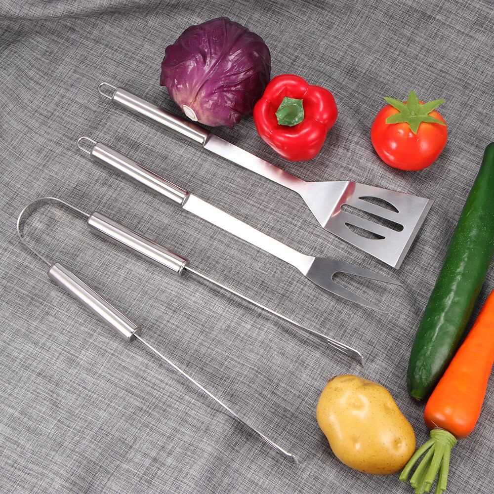 3PCS Stainless Steel BBQ Tools Set Barbecue Grilli... – Grandado