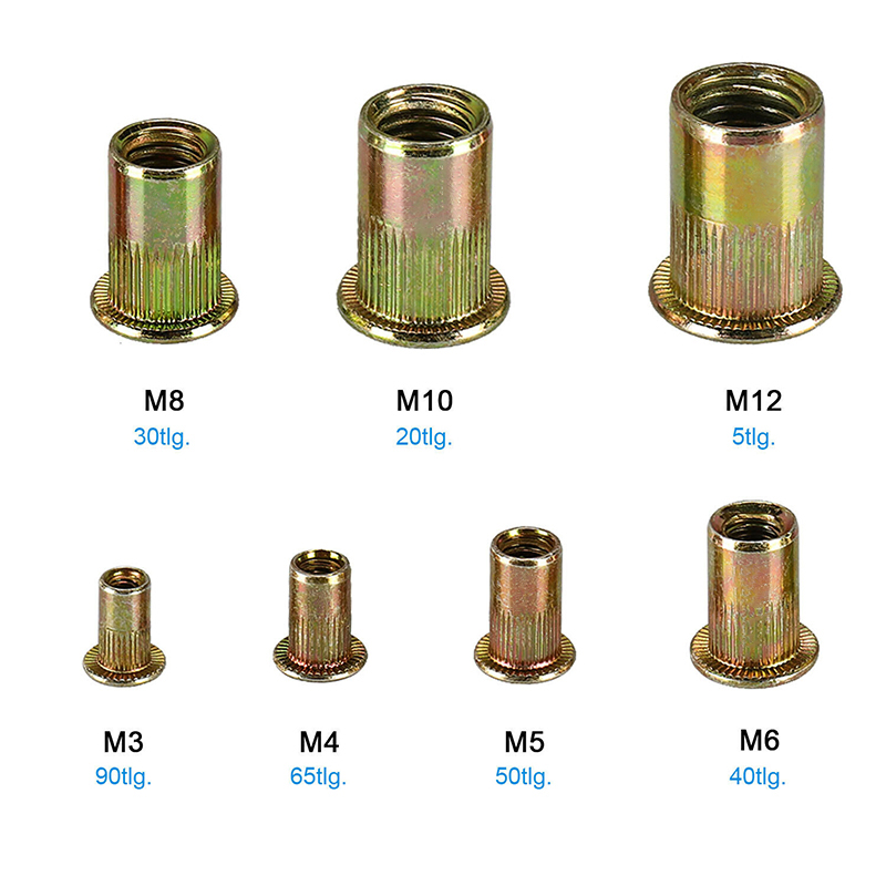 300Pcs M3-M12 Klinknagel Moer Assortiment Kit Carb... – Vicedeal
