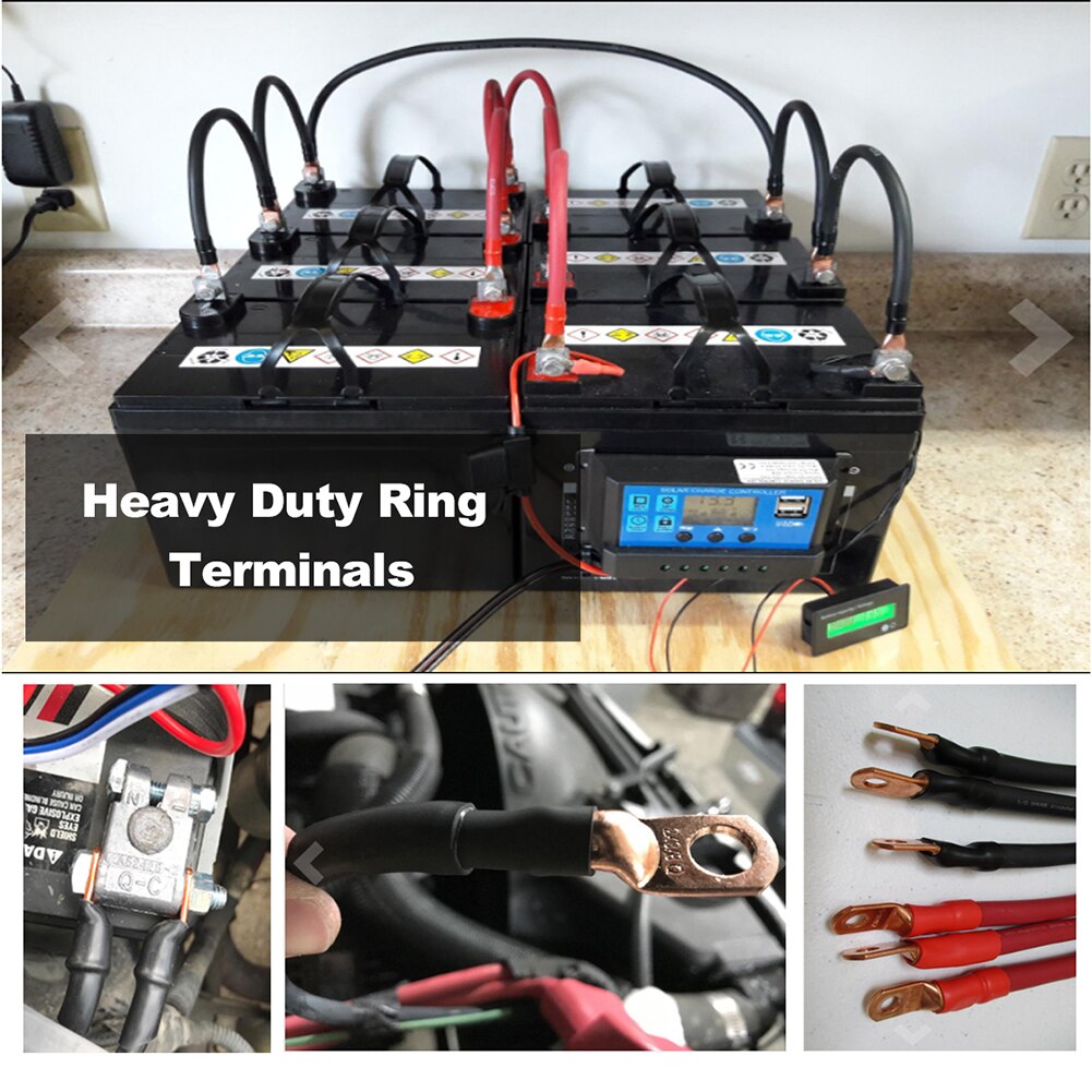 10pcs Red Copper Circular Splice Ring Terminal Wir... – Grandado