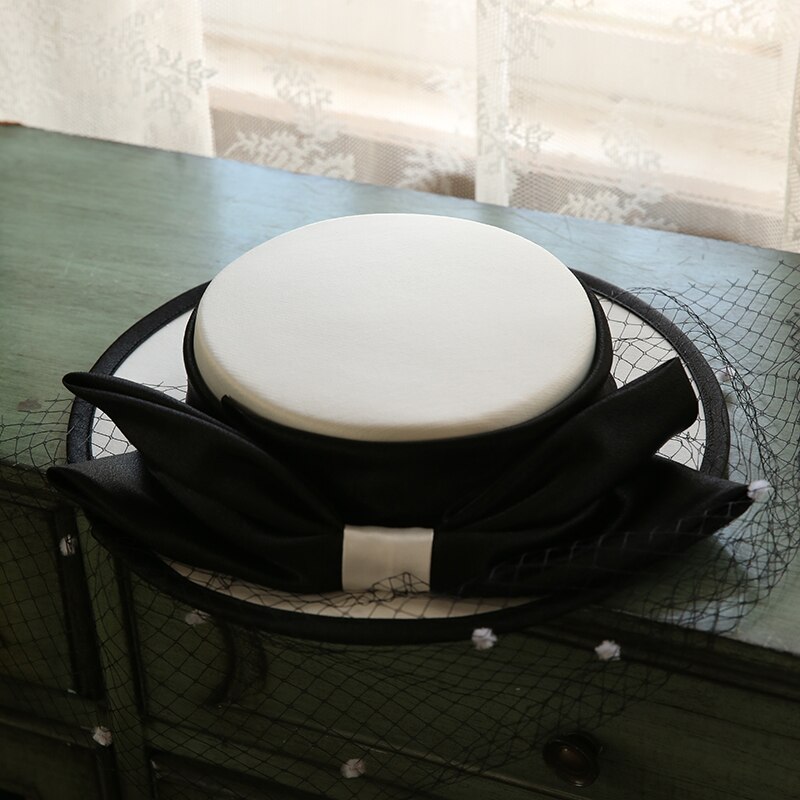 Bridal wedding fedora top hat satin bowknot sinama... – Vicedeal