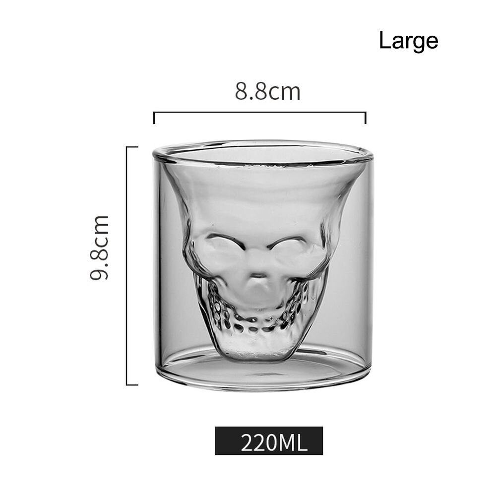 Skull Glass Wine Coffee Mug Tea Cup Whiskey Copas ... – Grandado