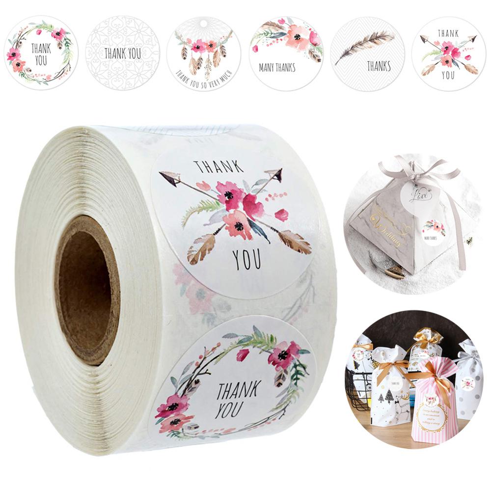 500pcs Per Roll Thank You Stickers 6 Different Tha... – Grandado