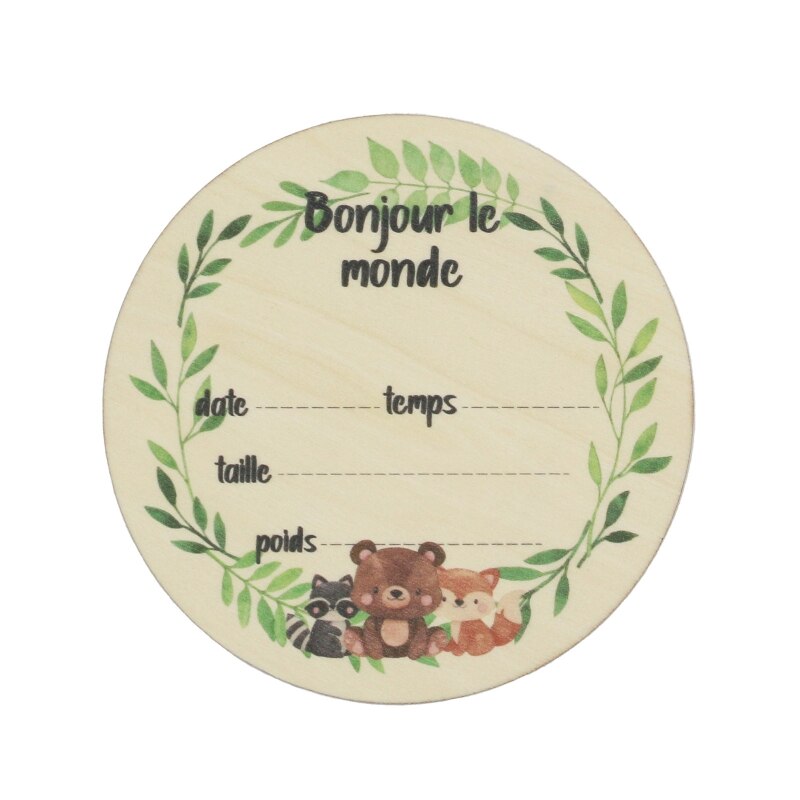 Baby Month Milestone Card Kasi French Letters Flor... – Vicedeal