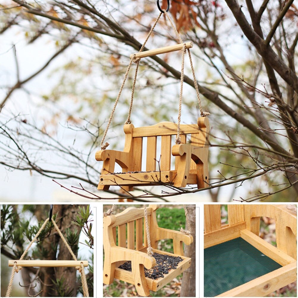 Swing Chair Bird Feeder Garden Hanging Swing Bird ... – Vicedeal