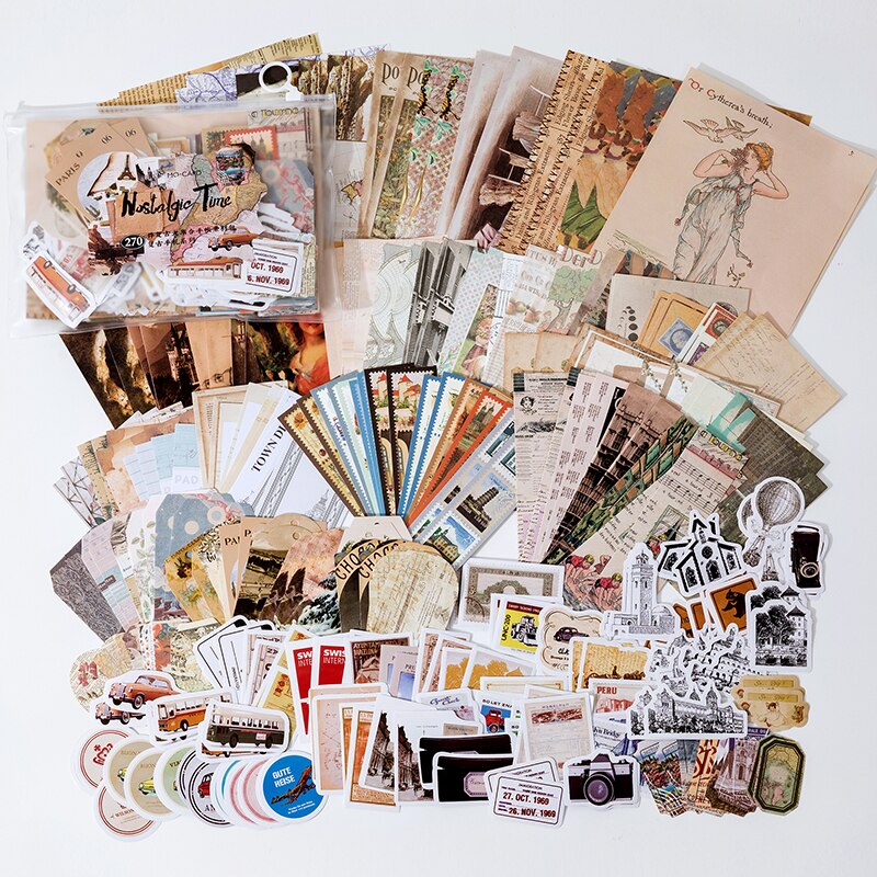 270Pcs Set Vintage DIY Scrapbooking Material Paper... – Vicedeal