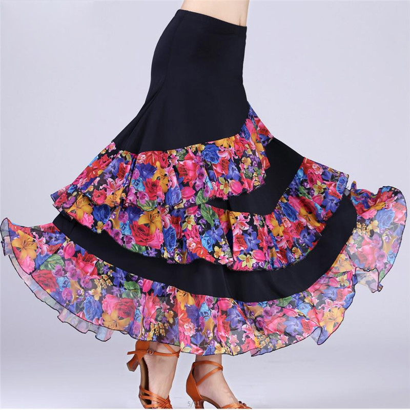 Falda de baile Flamenco baile vals conjunto de esp... – Grandado