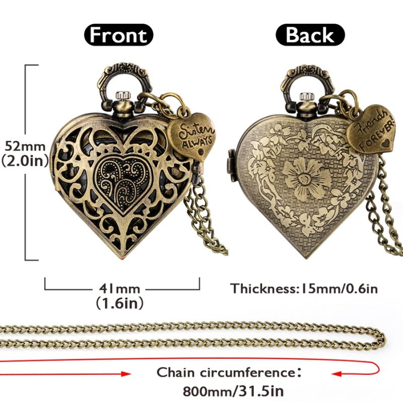 Bronze Hollow Heart-shaped Romantic Love Heart Pen... – Grandado