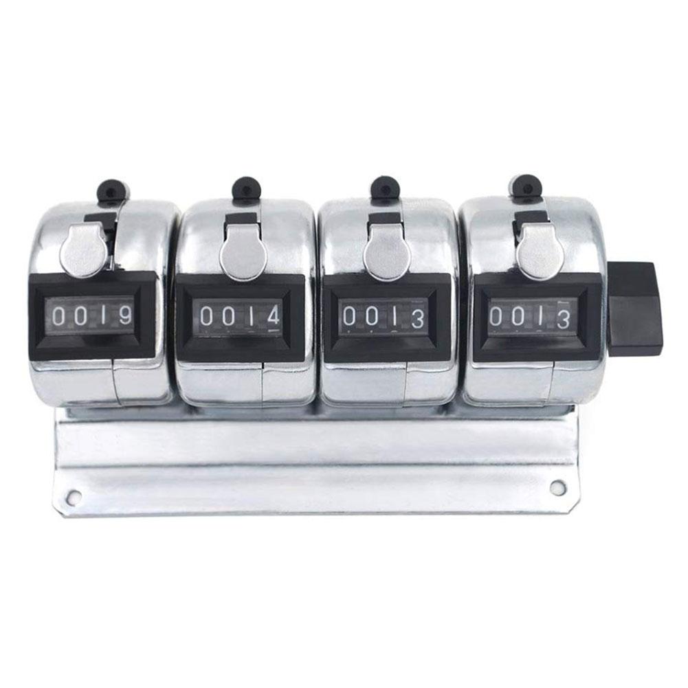 4 Row 4-Digit Metal Manual Mechanical Counter Tool... – Vicedeal