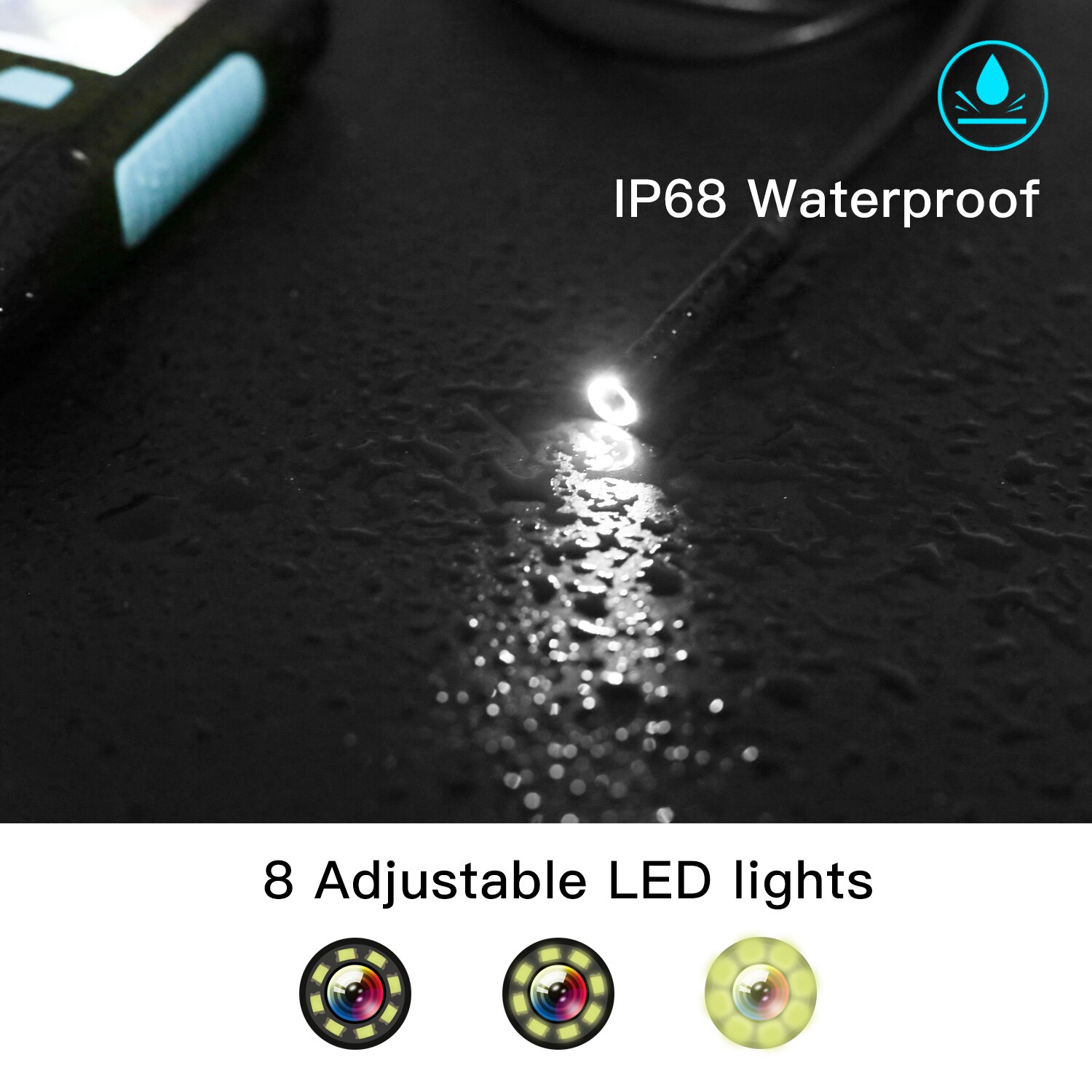 1080P HD 8mm Industrial Endoscope Camera 8 LED Adj... – Grandado