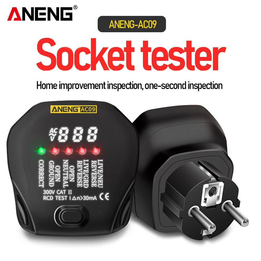 Aneng AC09 Digitale Socket Tester Voltage Test Soc... – Vicedeal