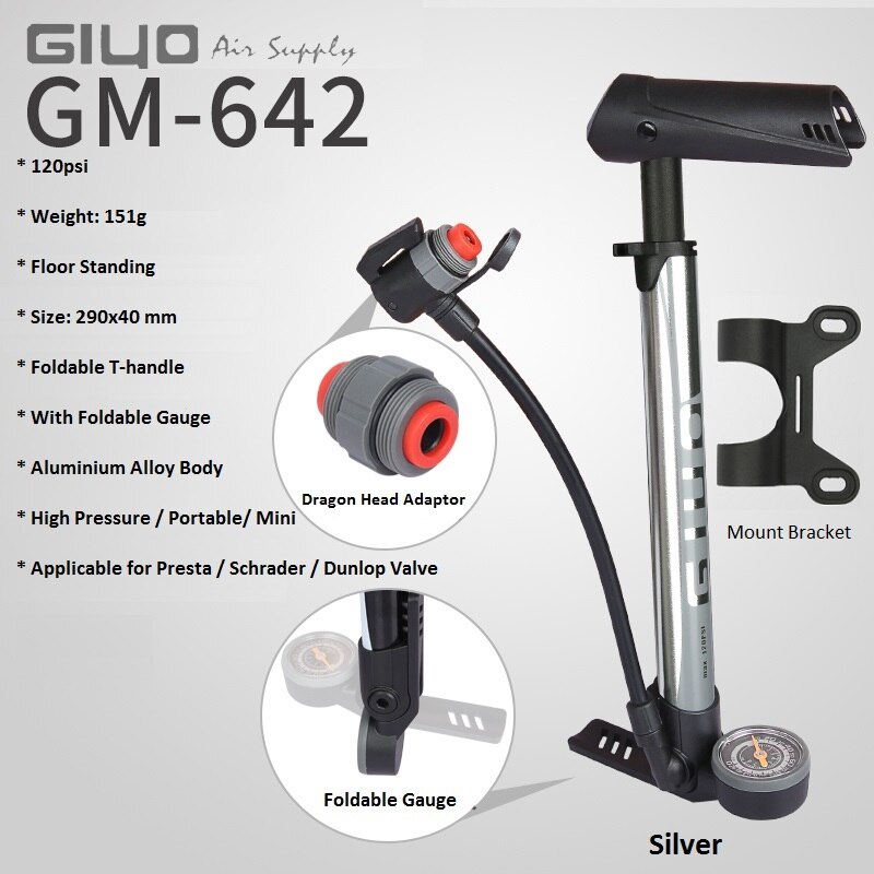 Giyo Racefiets Staande Pomp 120psi Fiets Bandenpom... – Grandado