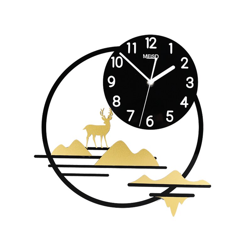 Hill Deer Wall Clock Modern Silent Wall Clock Quar... – Grandado
