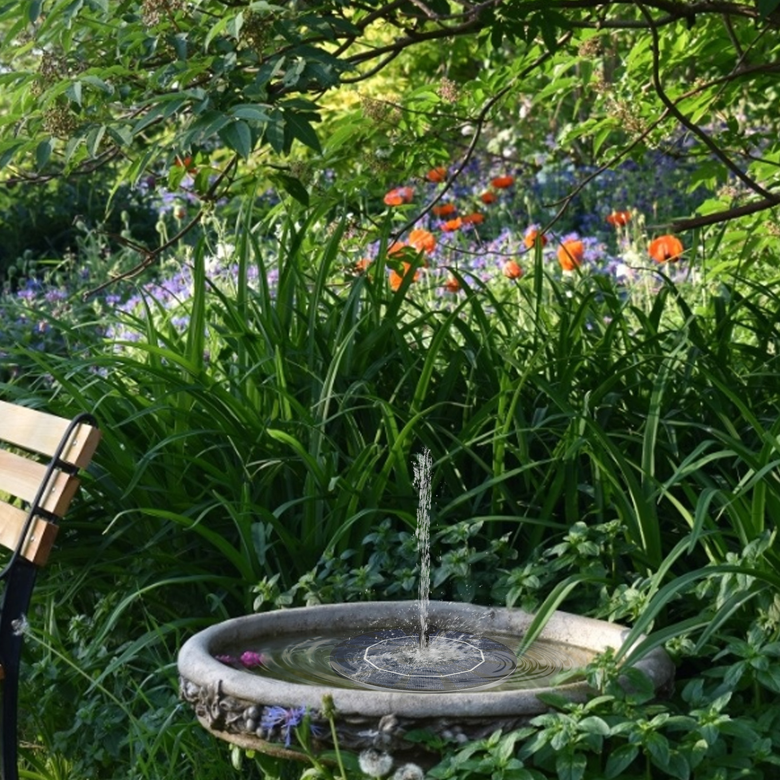 Solar Fountain Pump Floating Bird Bath Fountain 2.... – Grandado