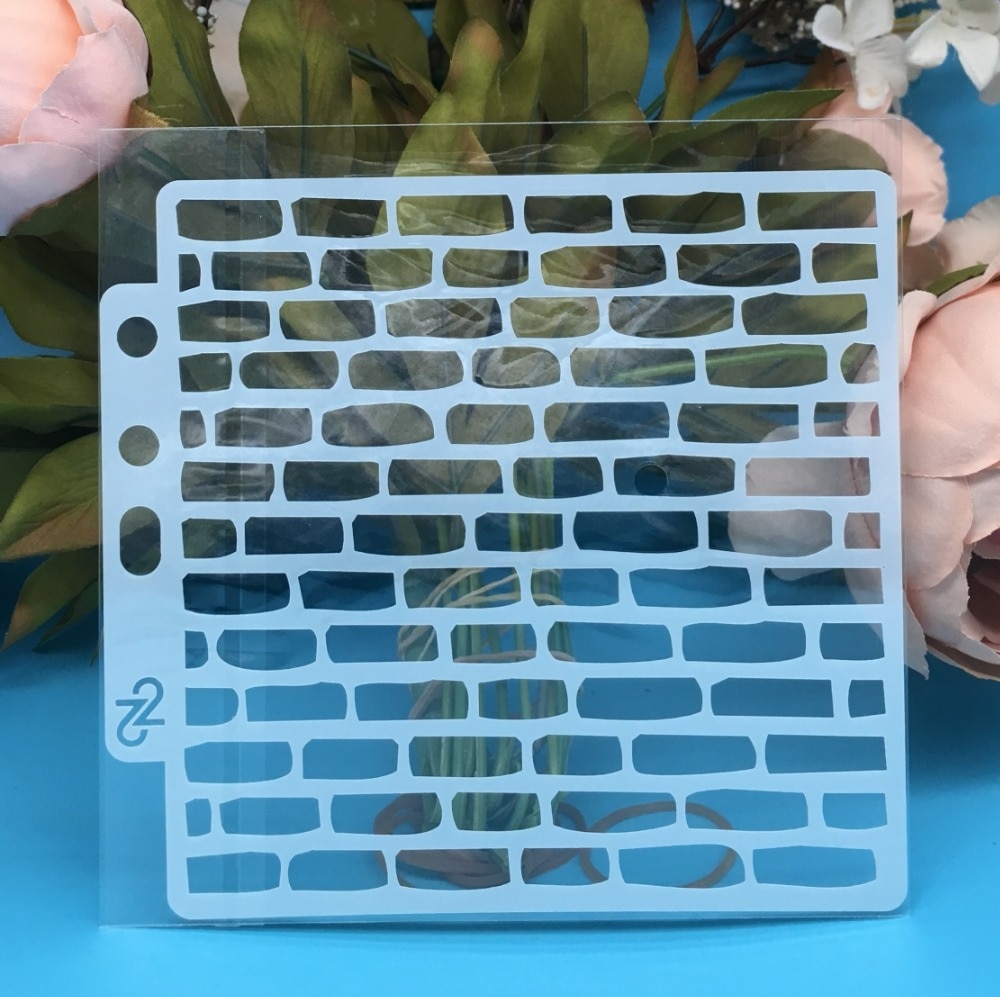 5.1inch Brick Wall DIY Layering Stencils Painting ... – Vicedeal