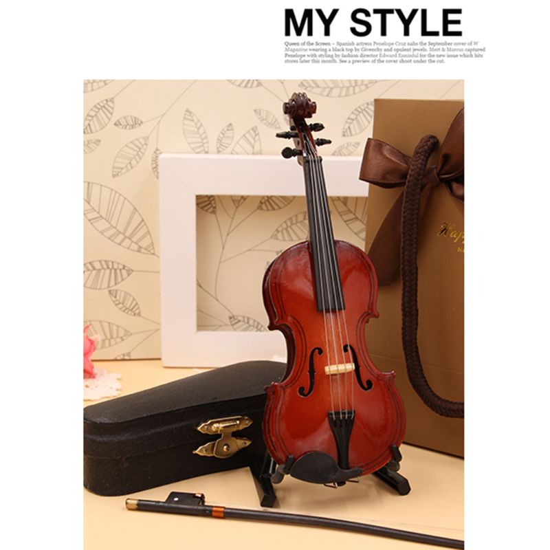 1 PC 16cm Miniature Violin Replica with Support Ca... – Grandado